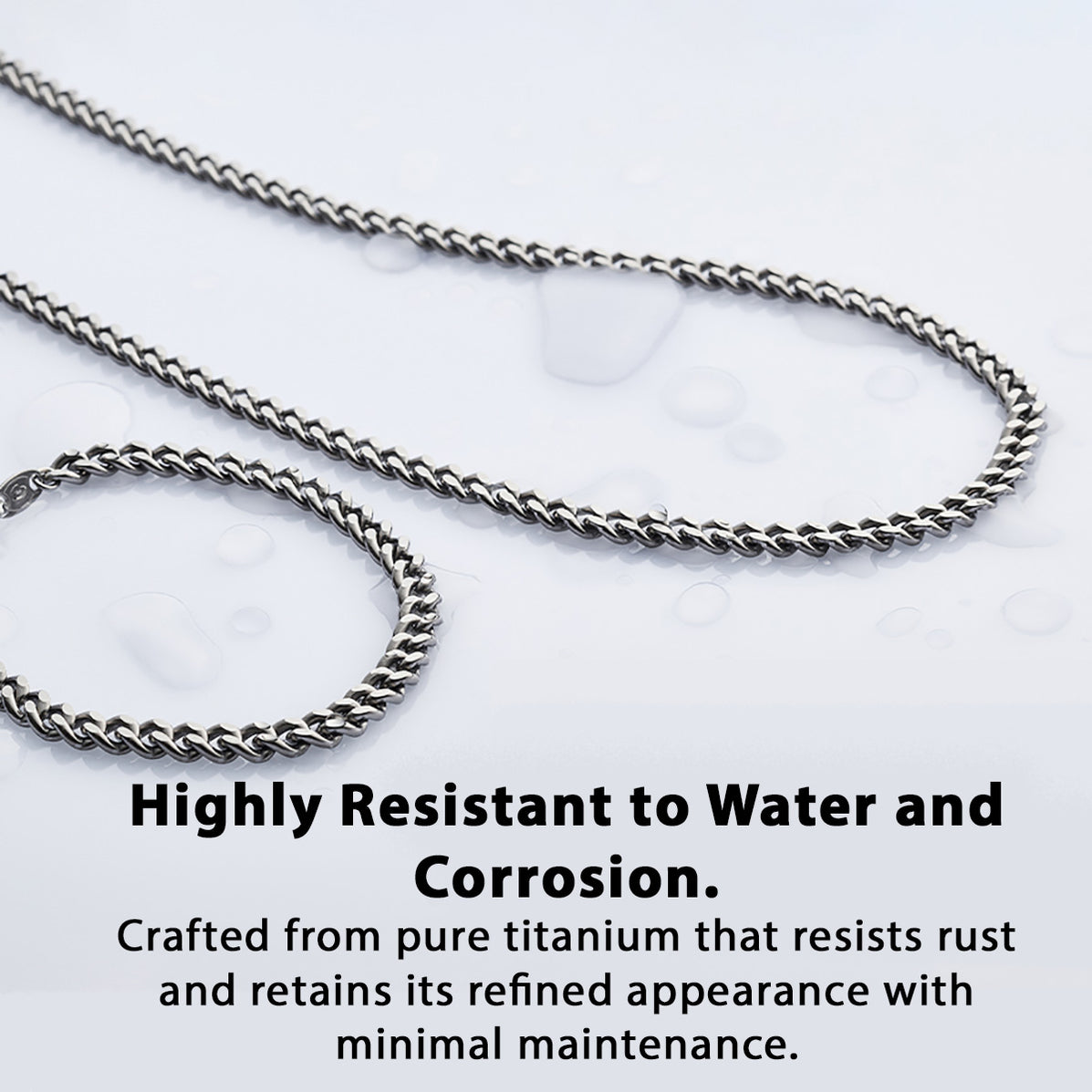 Phiten Titanium Chain Bracelet | Aqua Titanium | Unisex Bracelet — PhitenSG