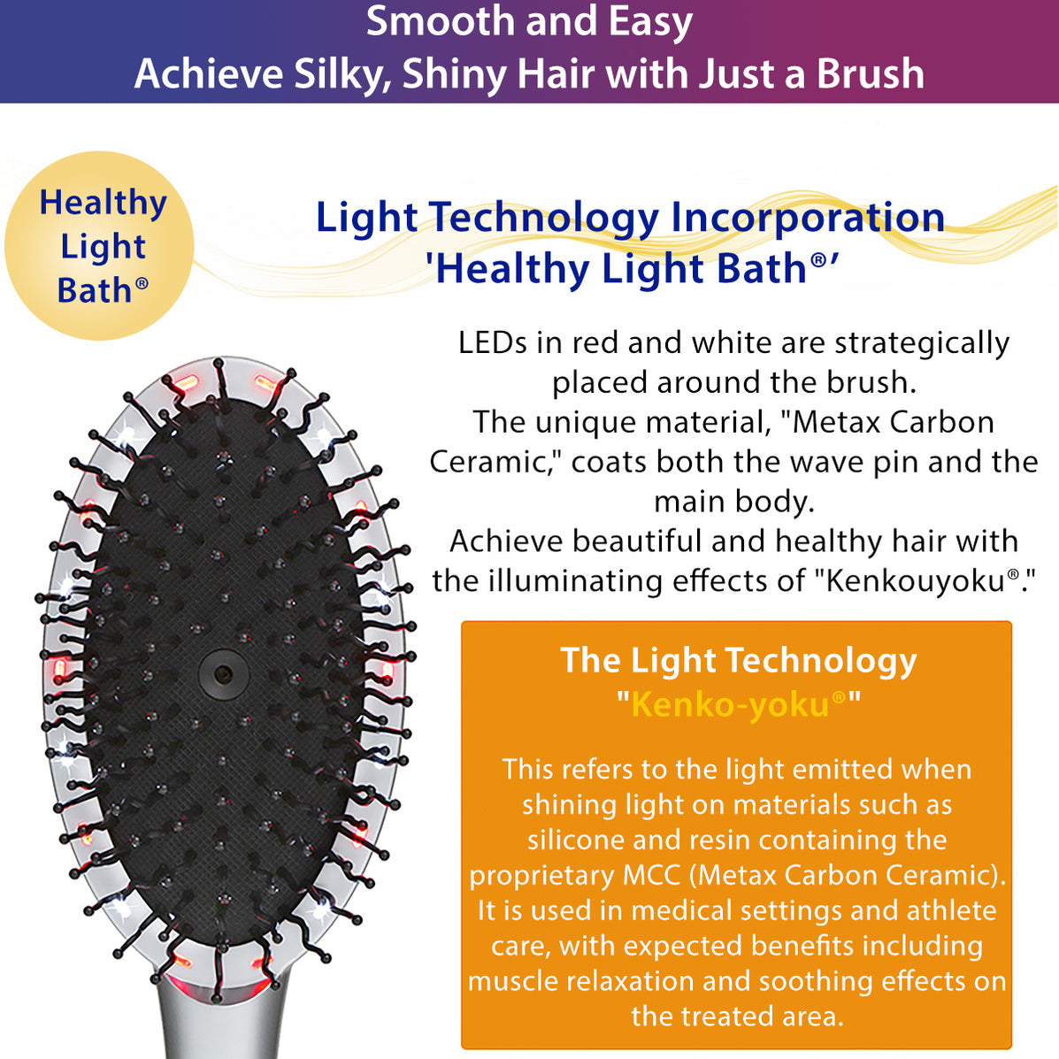 Yuko Daily Care LED Hair Brush — PhitenSG