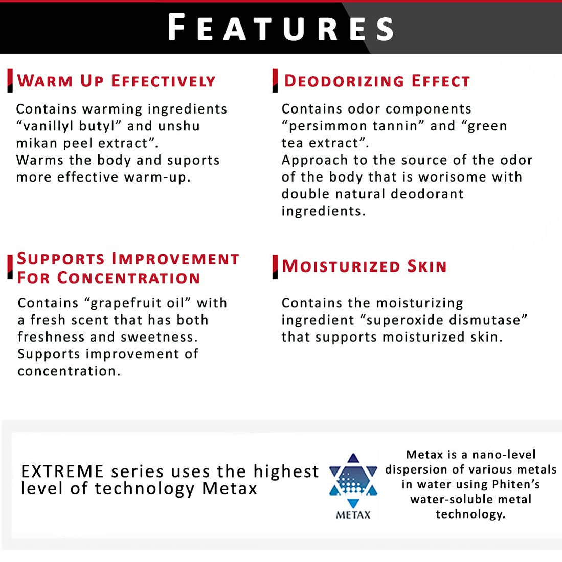 PhitenSG Extreme Warm Gel | Soothing Massage Gel with Metax Technology